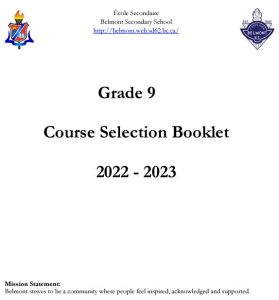 Gr 9 Course Selection | Belmont